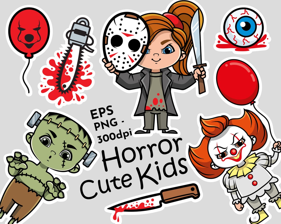 Cute Halloween Kids Characters Clipart, Cute Horror Kids Png, Halloween ...