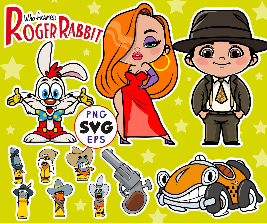 Who Framed Roger Rabbit Clipart Set, Cute Friends Clipart, Jessica ...