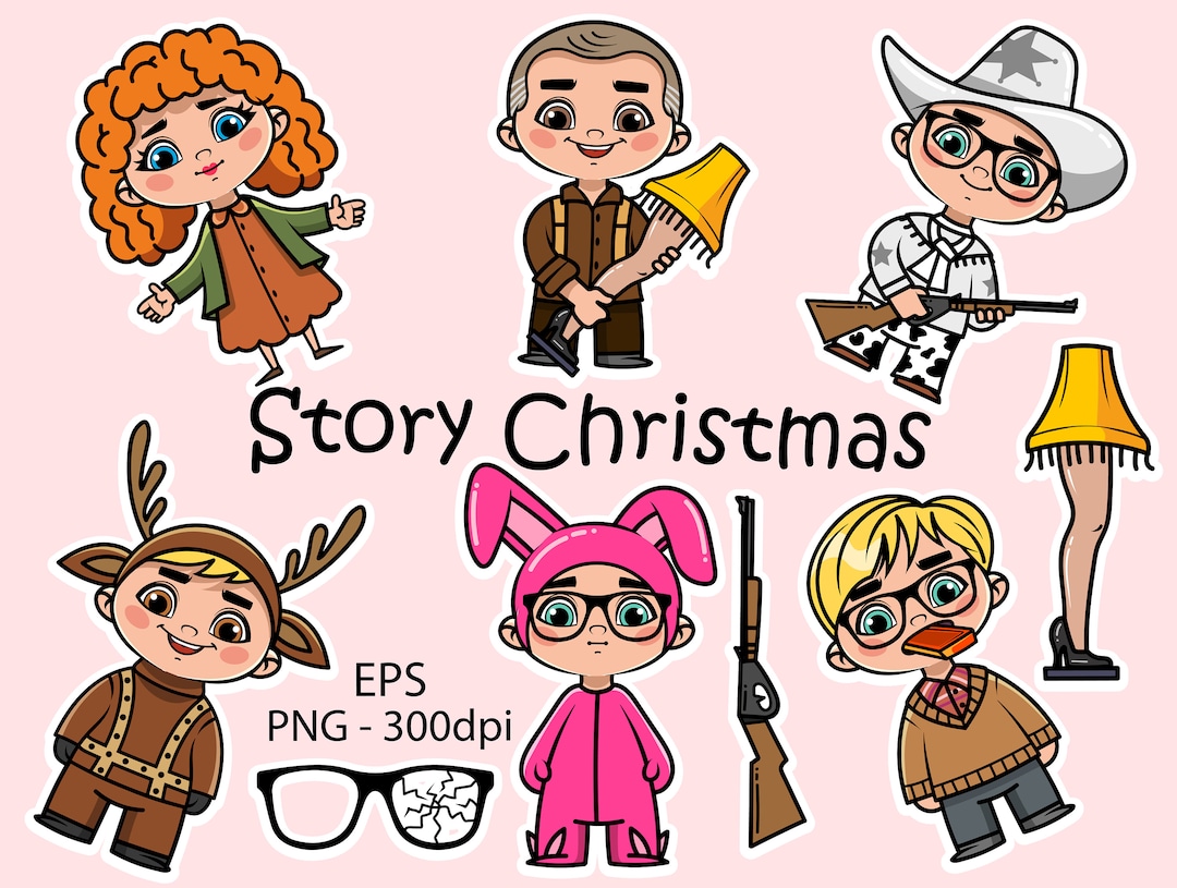 Story Christmas Clipart Christmas Kids Clipart Happy - Etsy