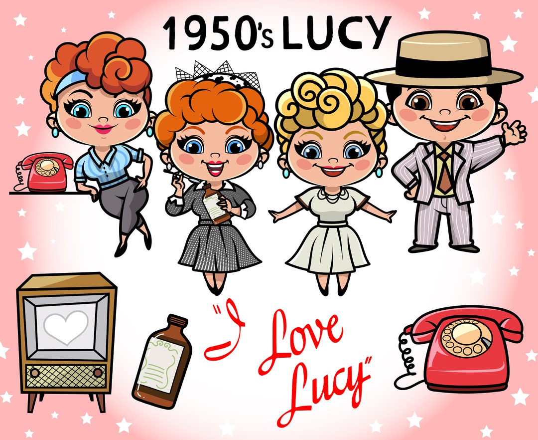 I Love Lucy Clipart Cute Kids Friends Clipart Cute Lucille Etsy Uk
