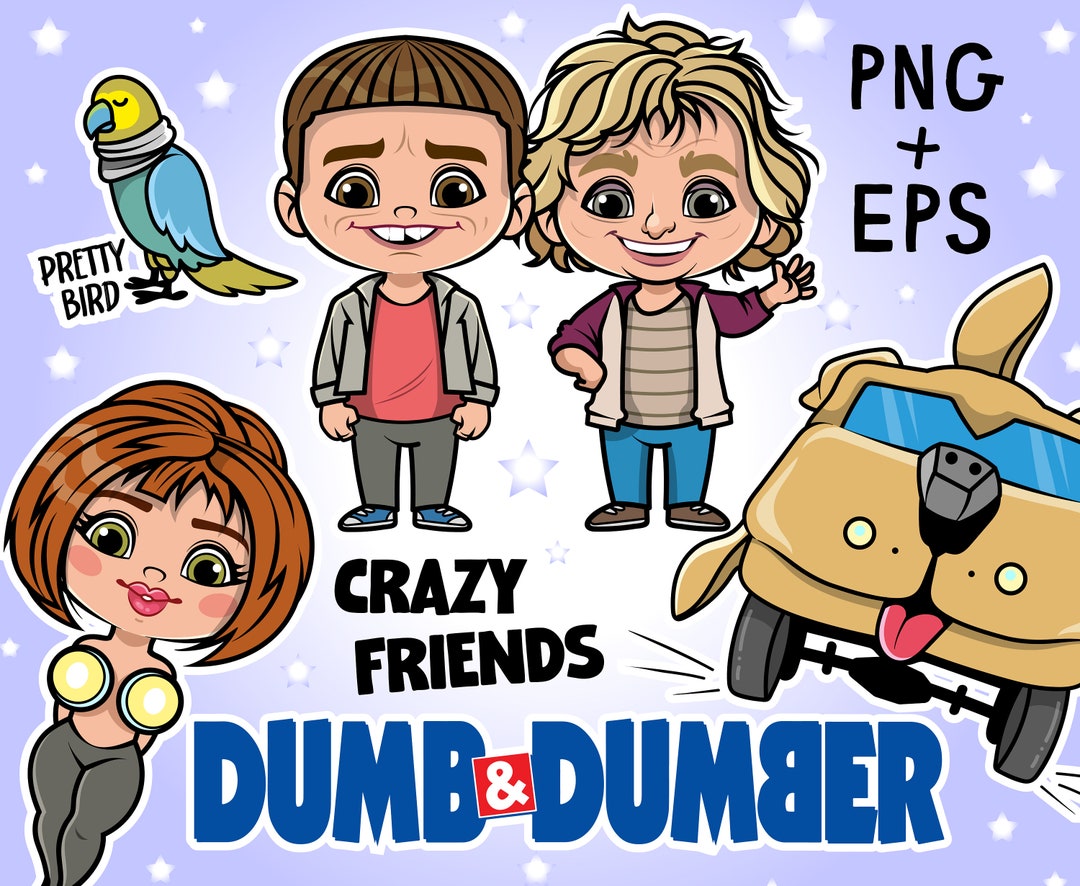 Dumb and Dumber Clipart Set, Cute Friends Clipart, Movie Bundle, Dumb ...