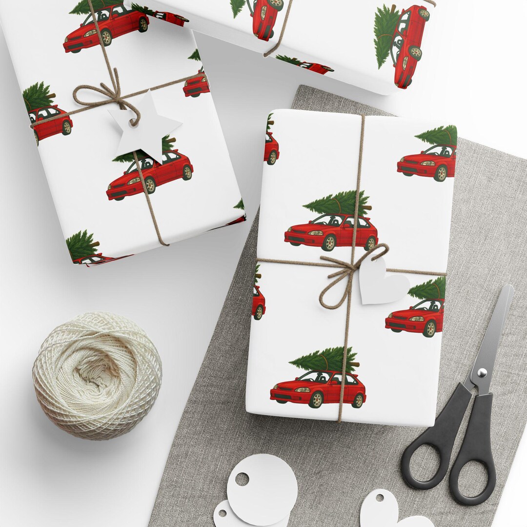 Honda Civic EK9 Wrapping Paper, JDM Car Gift Wrap, Automotive ...