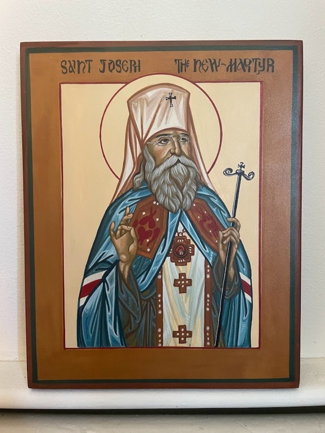 Hand Painted Icon: Saint Joseph of Petrograd the New Martyr - Etsy