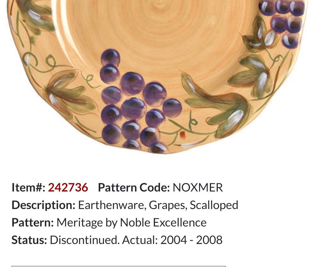 SOLD Do NOT Purchase Collectible Noble Excellence 16 PC Set Meritage ...