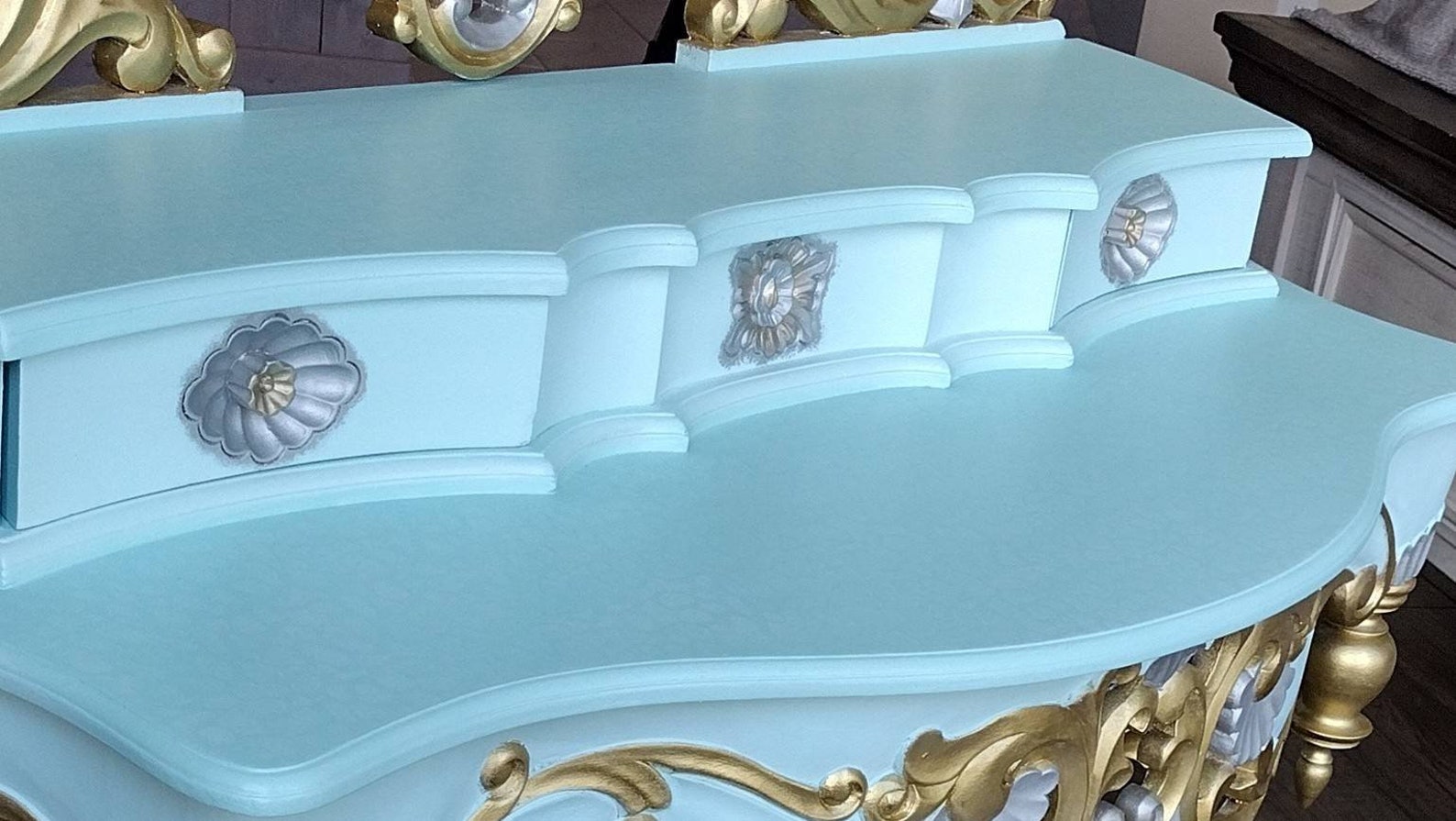 SOLD DO NOT Purchase Vintage Elegant Baroque/ Rococo Style Vanity Royal ...