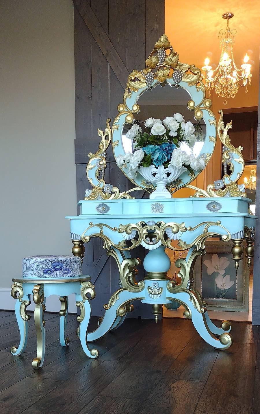 SOLD!! DO NOT Purchase Vintage Elegant Baroque/ Rococo Style Vanity ...