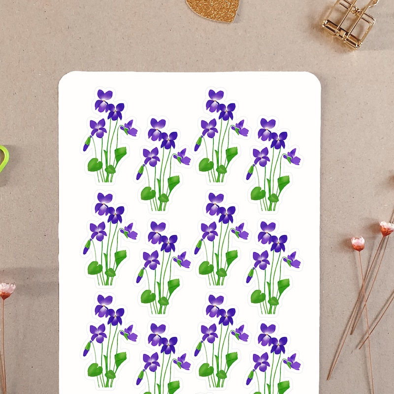 Violet Flower Decal - Etsy