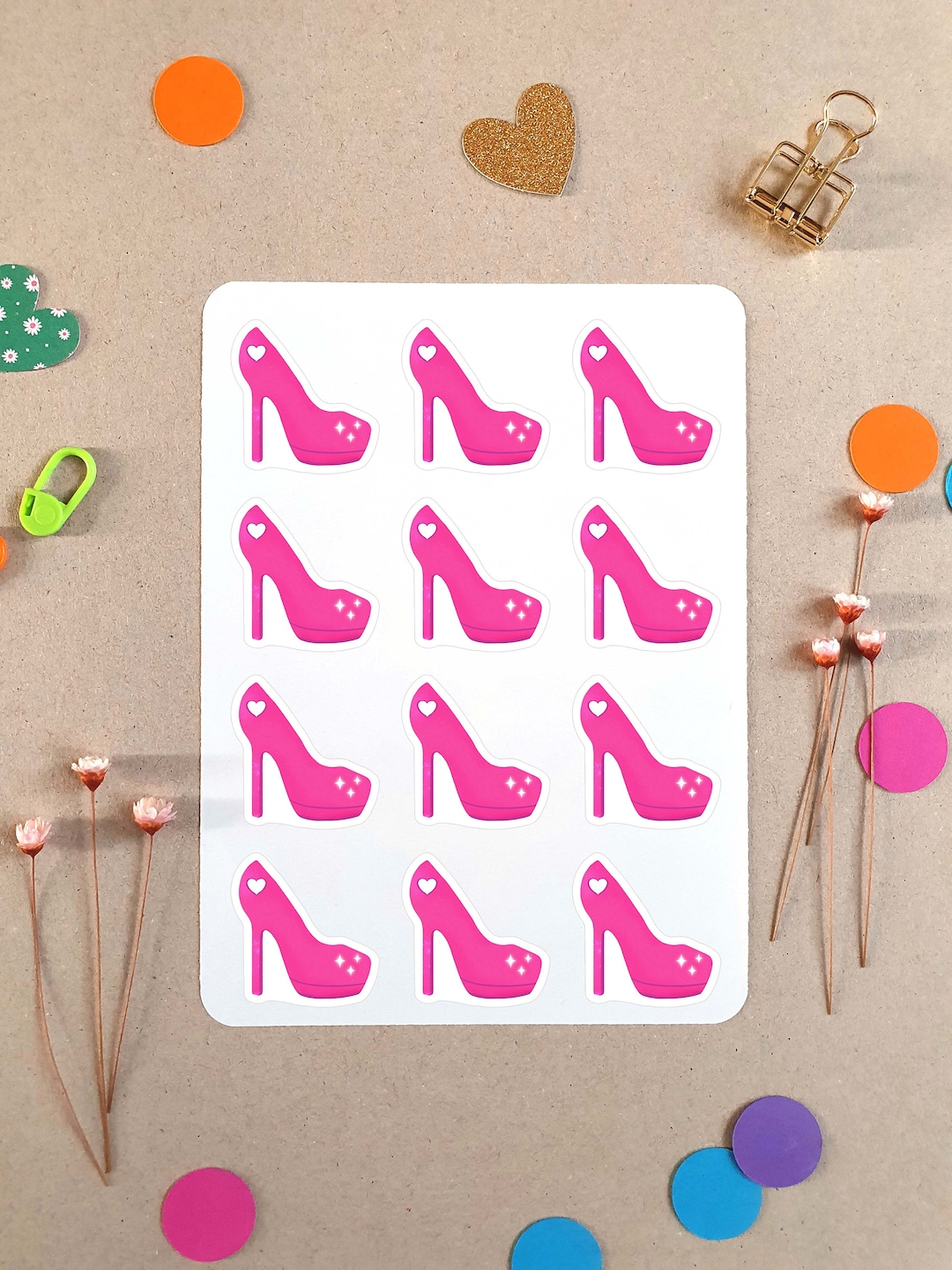 High Heel Stickers Sexy Heel Pink Heels - Etsy