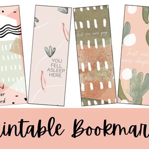 Boho Earth Tones Printable Bookmarks | Digital Bookmarks | Bookmarks ...