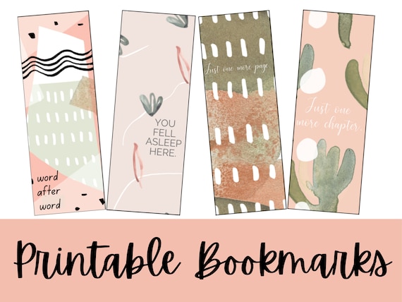 Boho Earth Tones Printable Bookmarks Digital Bookmarks | Etsy