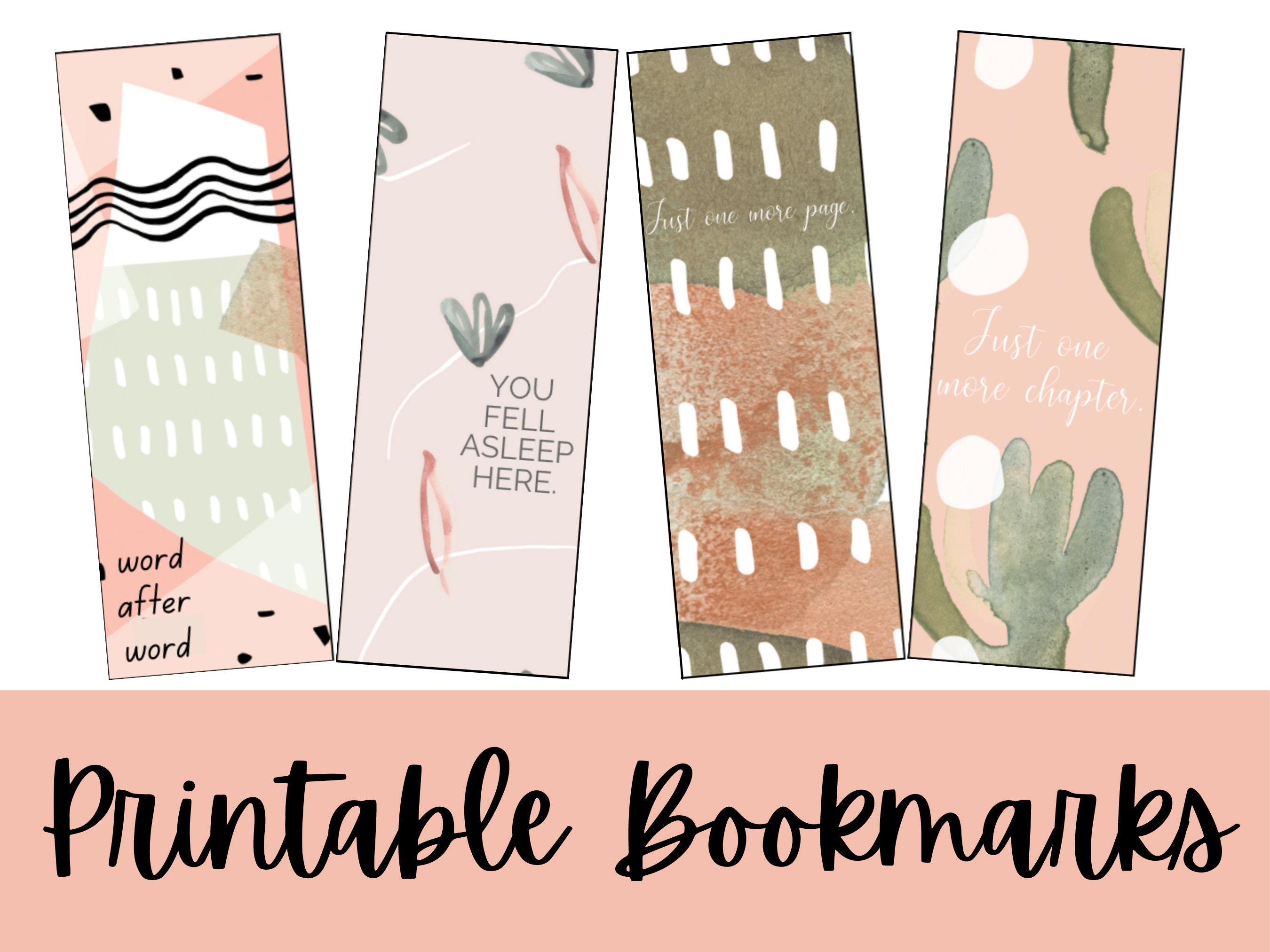 Boho Earth Tones Printable Bookmarks | Digital Bookmarks | Bookmarks ...