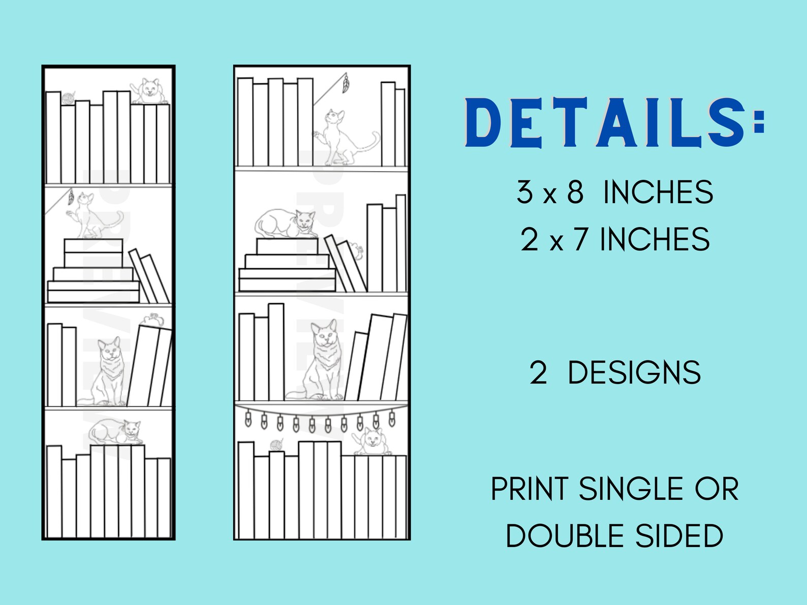 Cat Printable Book Tracker Bookmark Digital Bookmarks Cat - Etsy