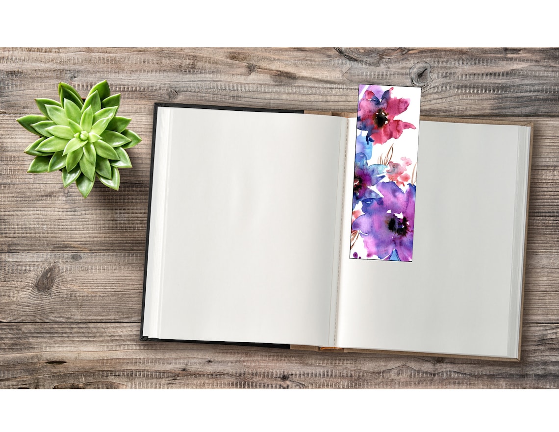 Watercolor Floral Printable Bookmarks | Digital Bookmarks | Bookmarks ...
