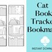 Cat Printable Book Tracker Bookmark Digital Bookmarks Cat - Etsy