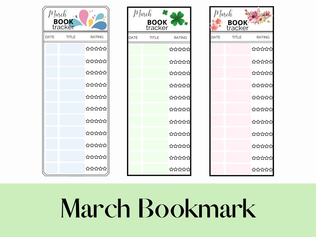 2022 Printable Library Card Book Tracker Bookmark | Digital Bookmarks ...