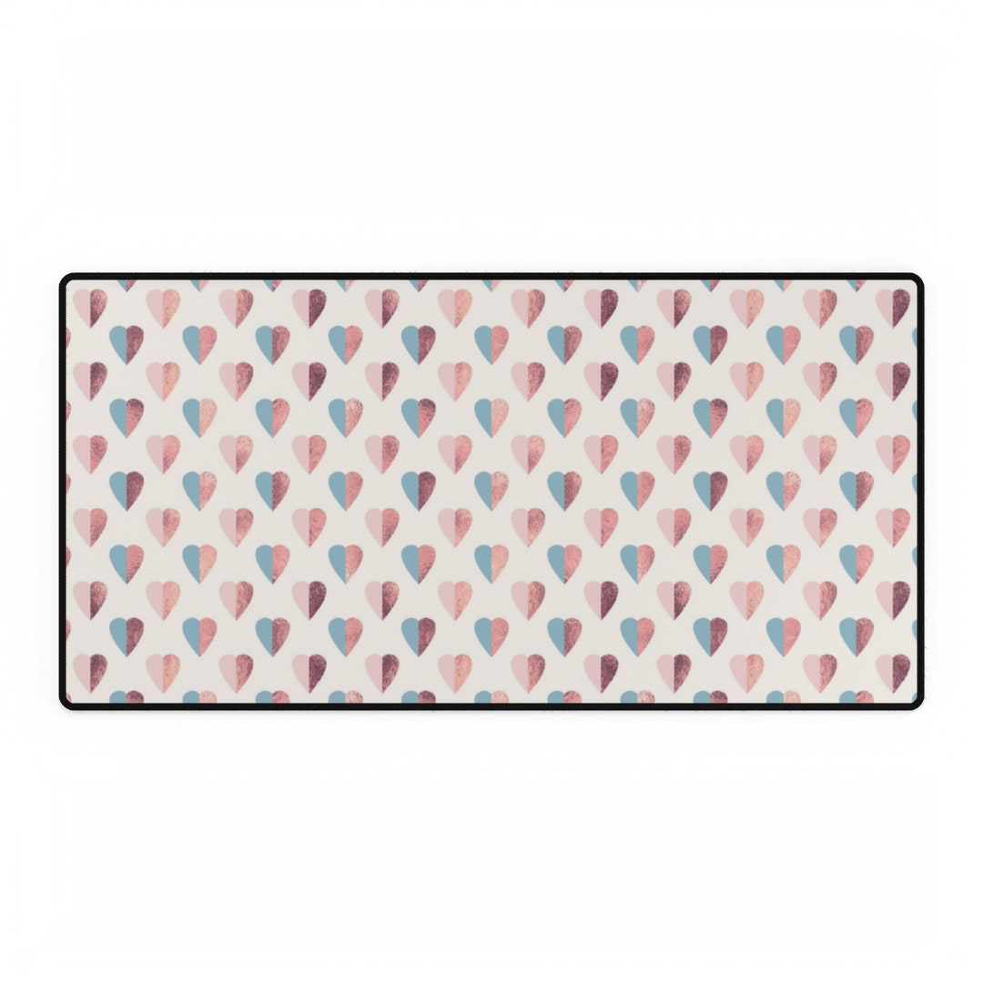 Pink, Blue & Rose Gold Desk Mats, Desk Pad, Desk Protector, Workspace ...