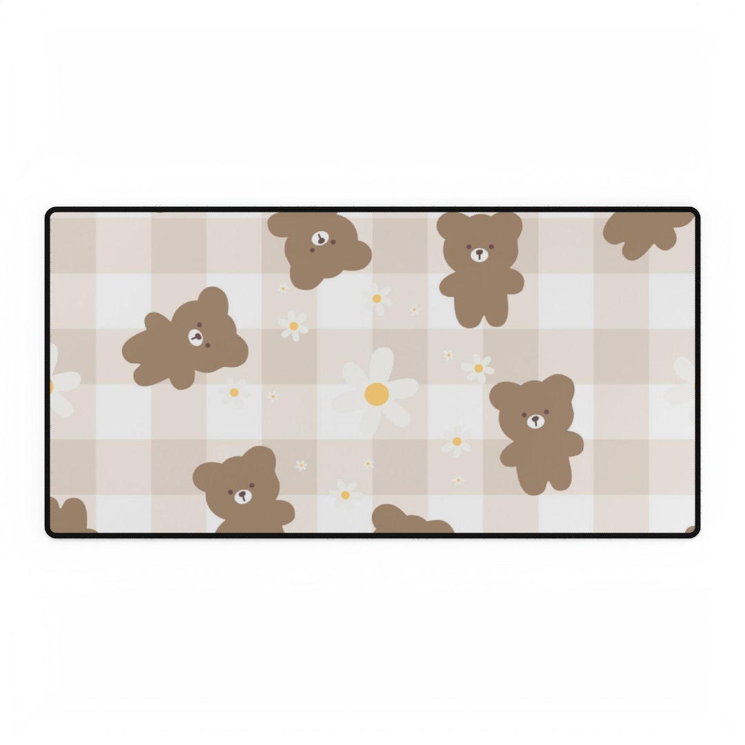 Cute Brown Bear Desk Mats, Desk Pad, Desk Protector, Workspace ...