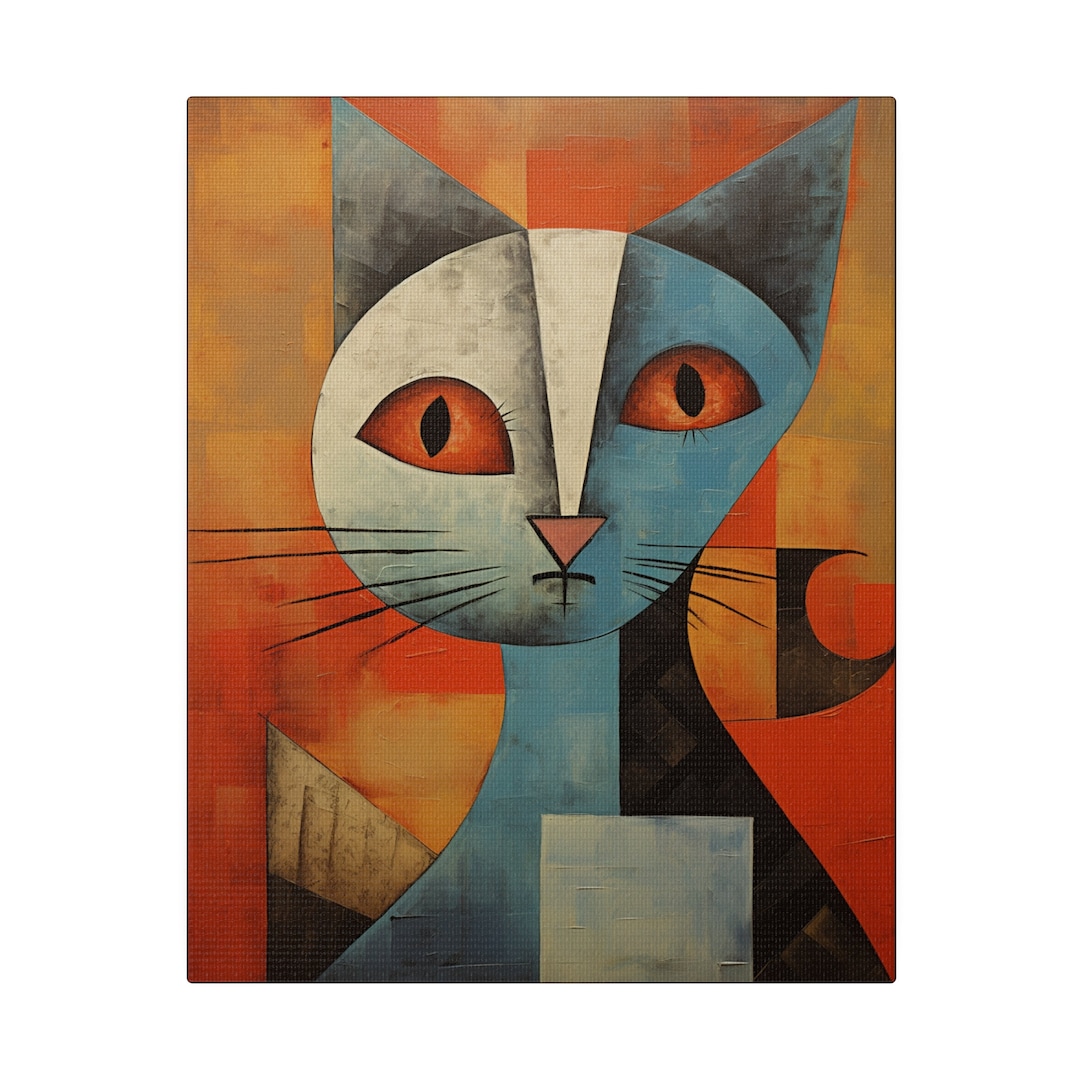 Picasso Style Cats Wall Art Canvas - 8x10 - Etsy