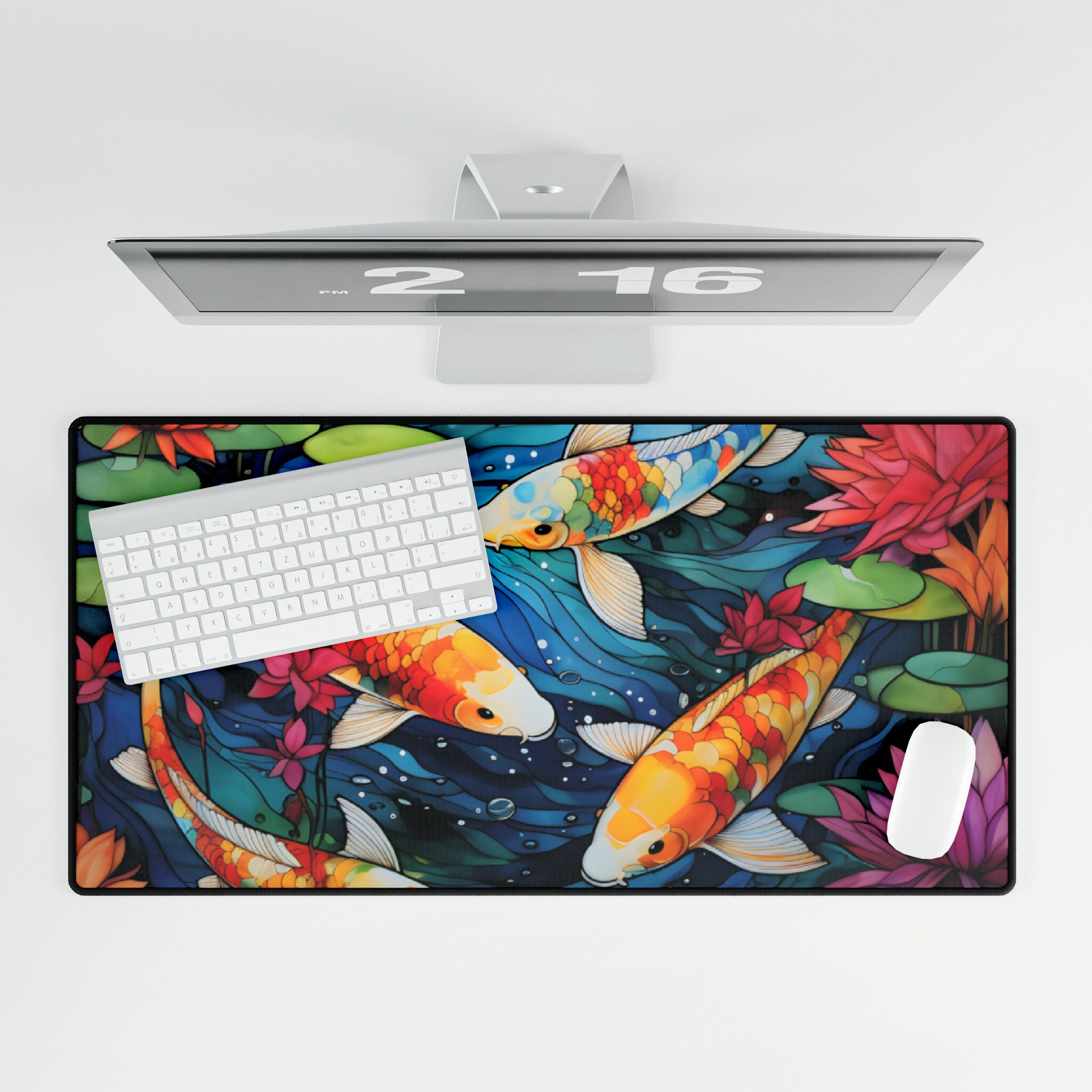 Japanese Koi Pond Desk Mats - Etsy