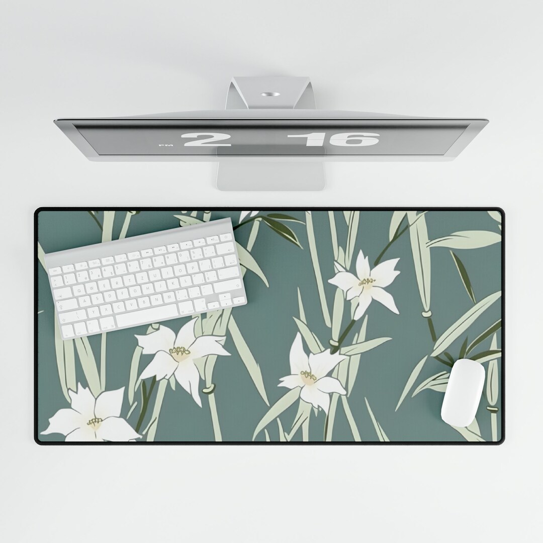 Japanese Zen Floral Desk Mats - Etsy