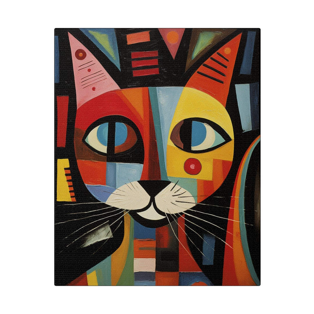 Picasso Style Cats Wall Art Canvas - 8x10 - Etsy