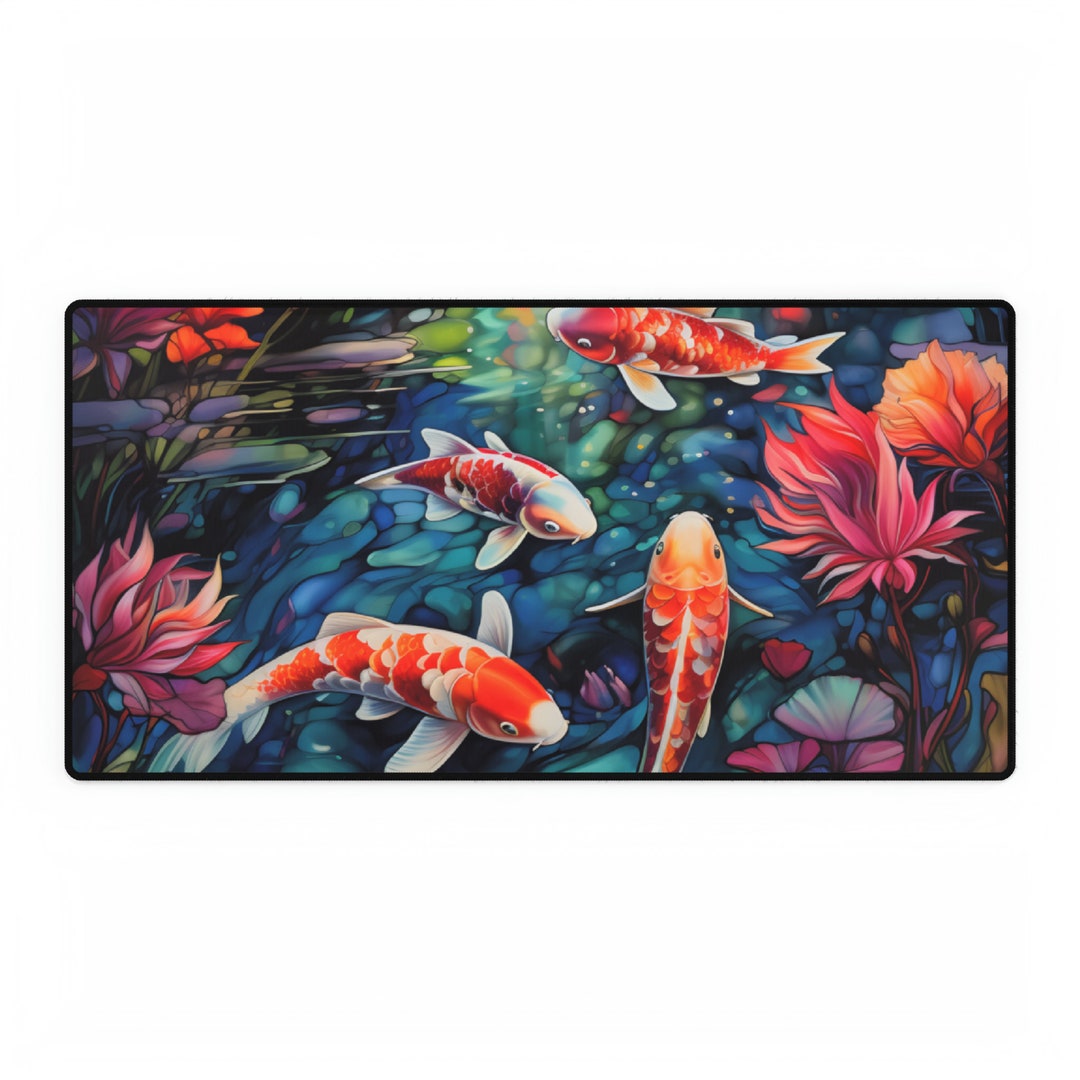 Japanese Koi Pond Desk Mats - Etsy