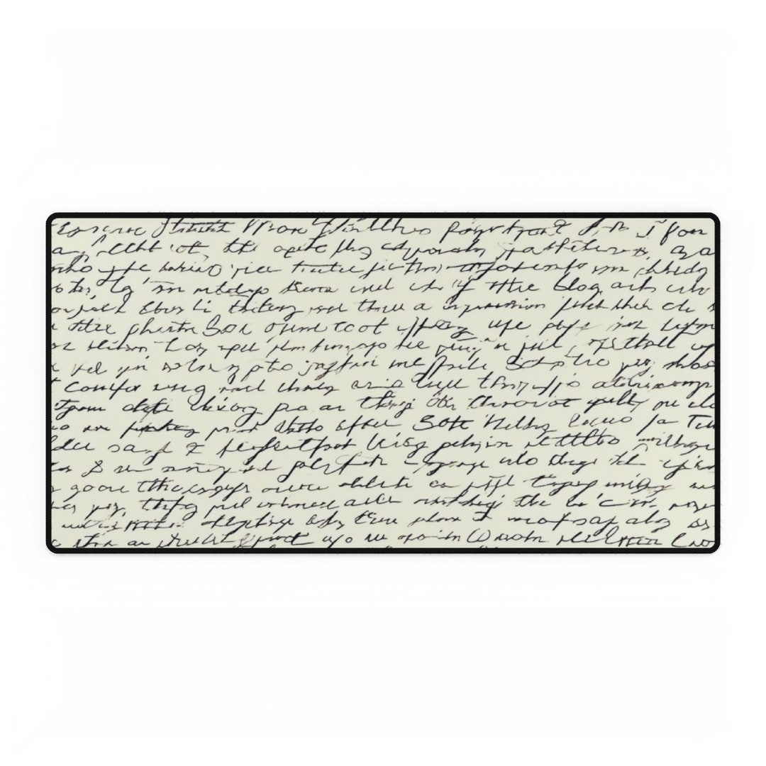 Vintage Calligraphy Manuscript Rough Desk Mats, Desk Pad, Desk ...