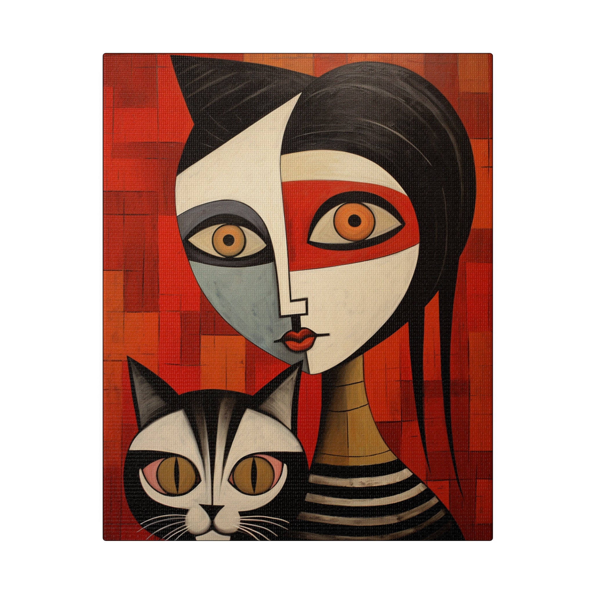 Picasso Style Cats Wall Art Canvas - 8x10 - Etsy