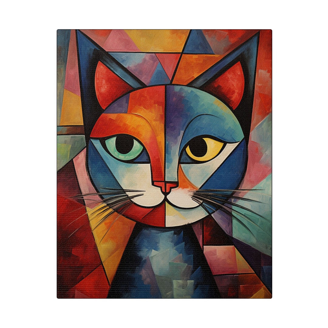 Picasso Style Cats Wall Art Canvas - 8x10 - Etsy