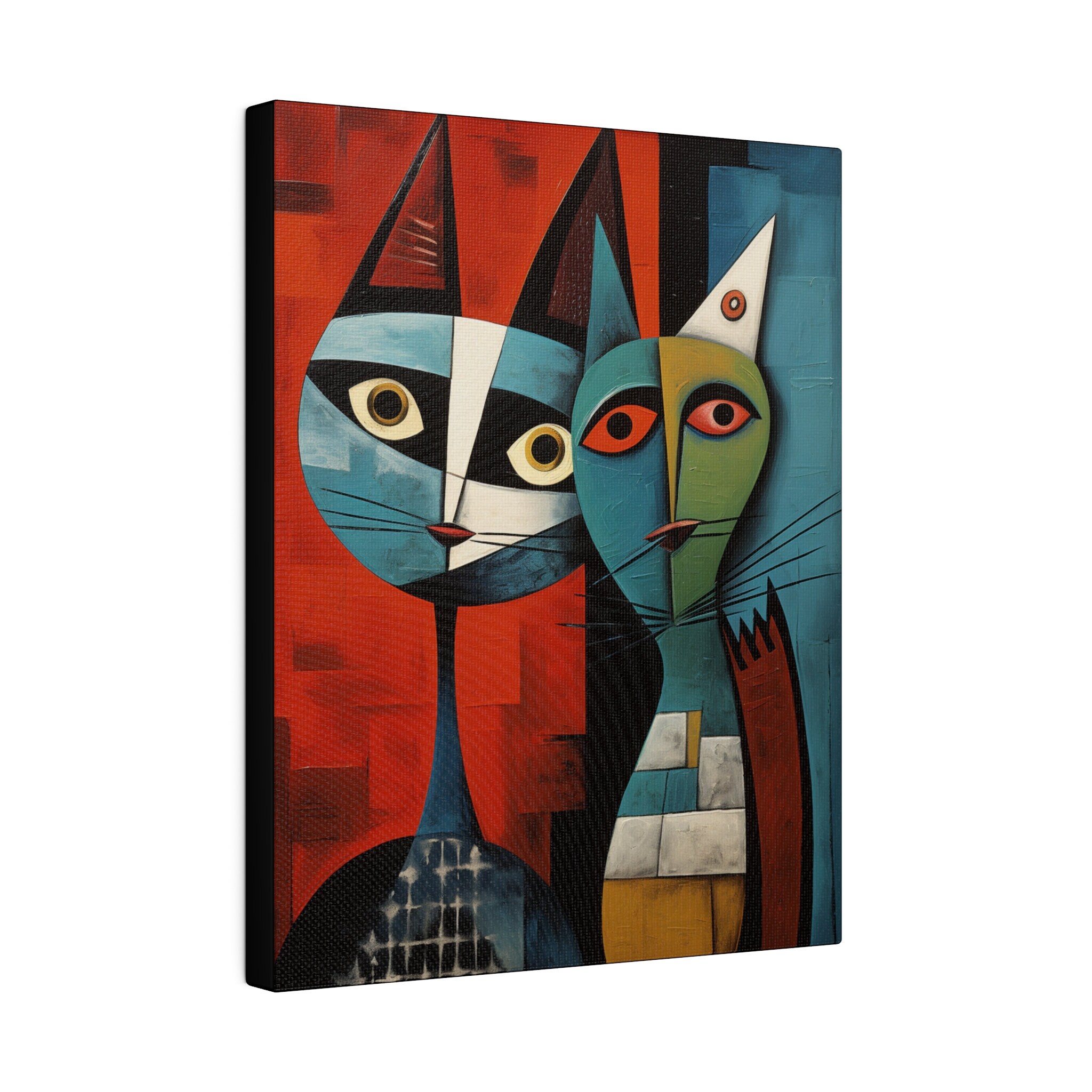 Picasso Style Cats Wall Art Canvas - 8x10 - Etsy