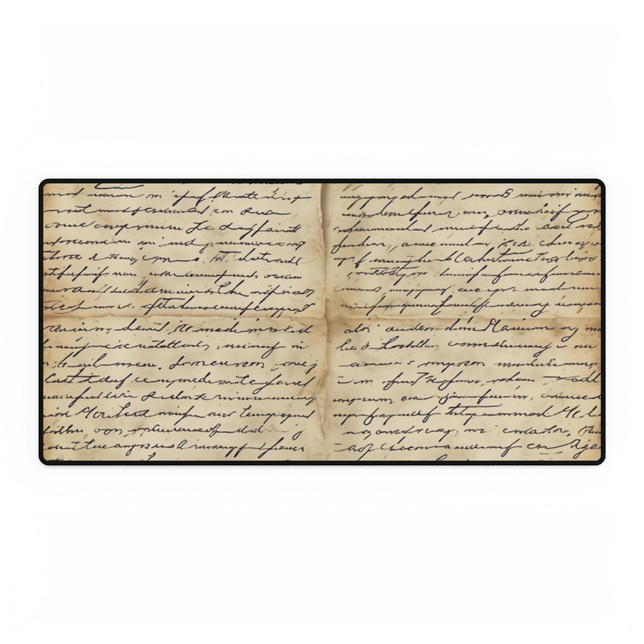 Vintage Calligraphy Manuscript Rough Desk Mats, Desk Pad, Desk ...