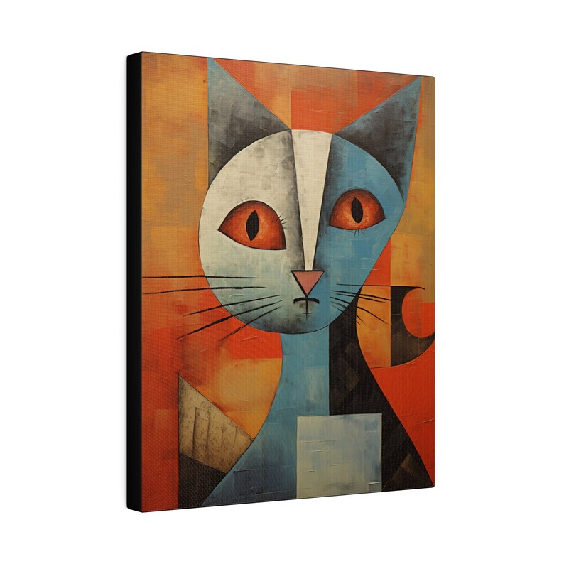 Picasso Style Cats Wall Art Canvas - 8x10 - Etsy