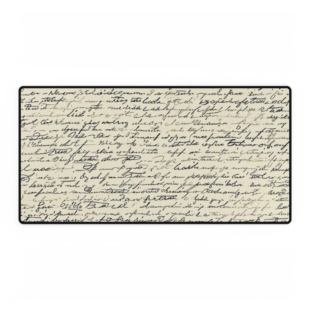 Vintage Calligraphy Manuscript Rough Desk Mats, Desk Pad, Desk ...