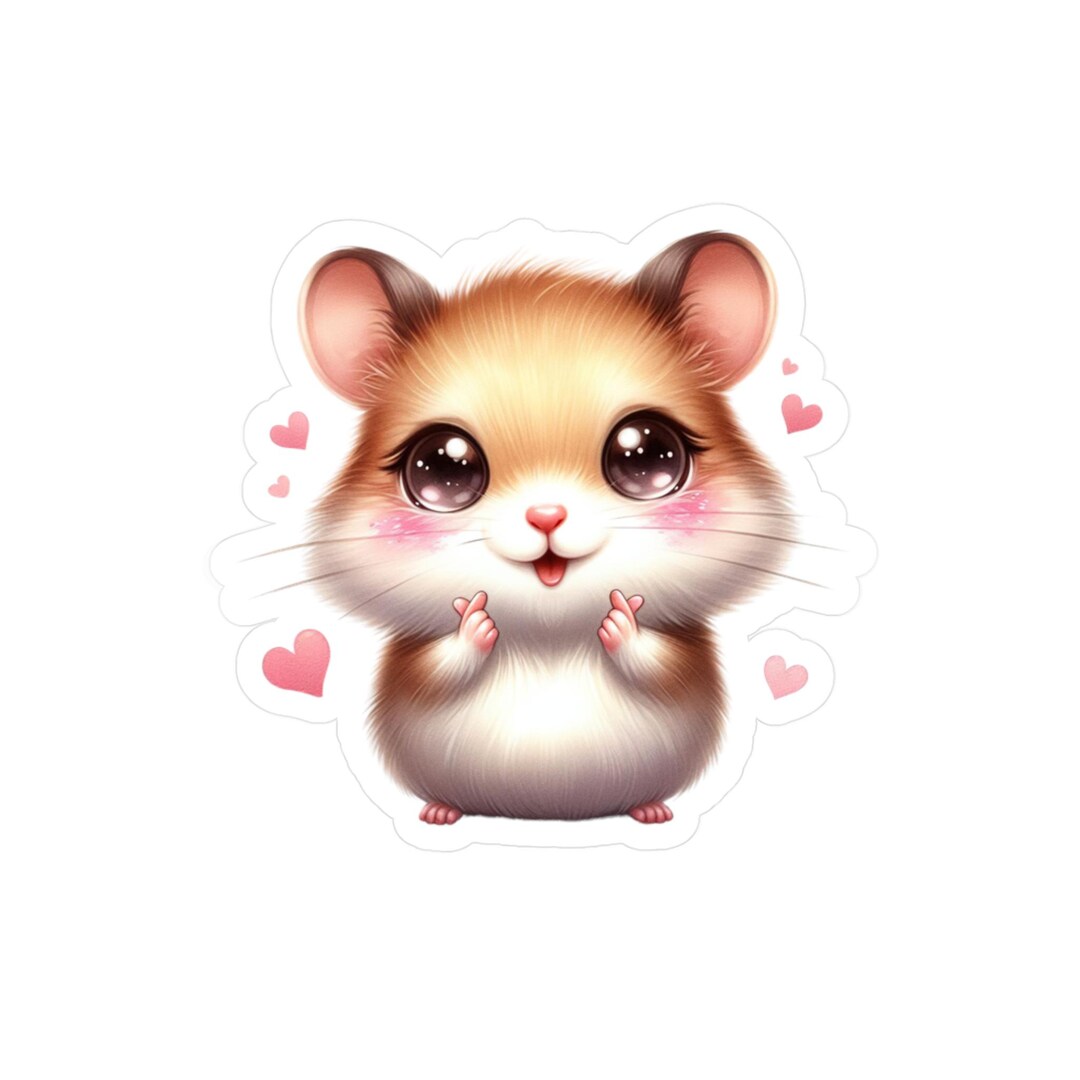 Cute Hamster Kiss-cut Vinyl Decals, Animal Stickers for Kids, Hamster ...