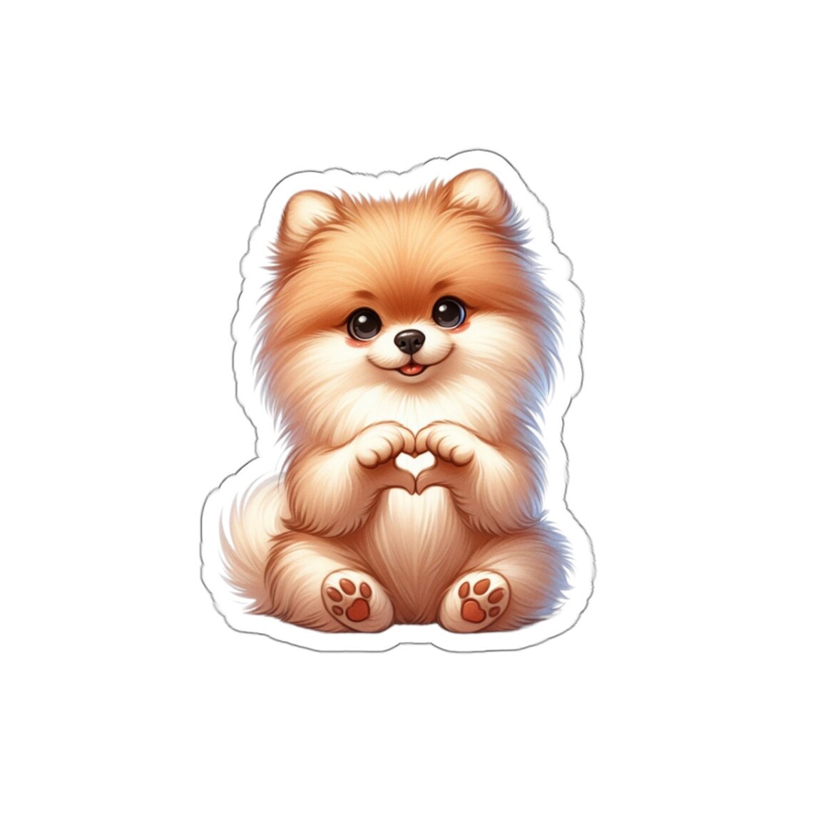 Dogs Giving Heart Hand Sign Kiss-cut Stickers - Etsy