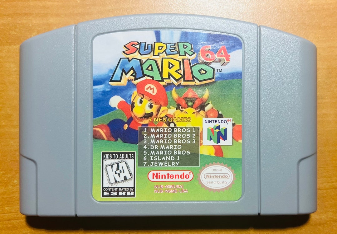 Super Mario 64 Games Cartridge Card for Nintendo 64 Us Version - Etsy