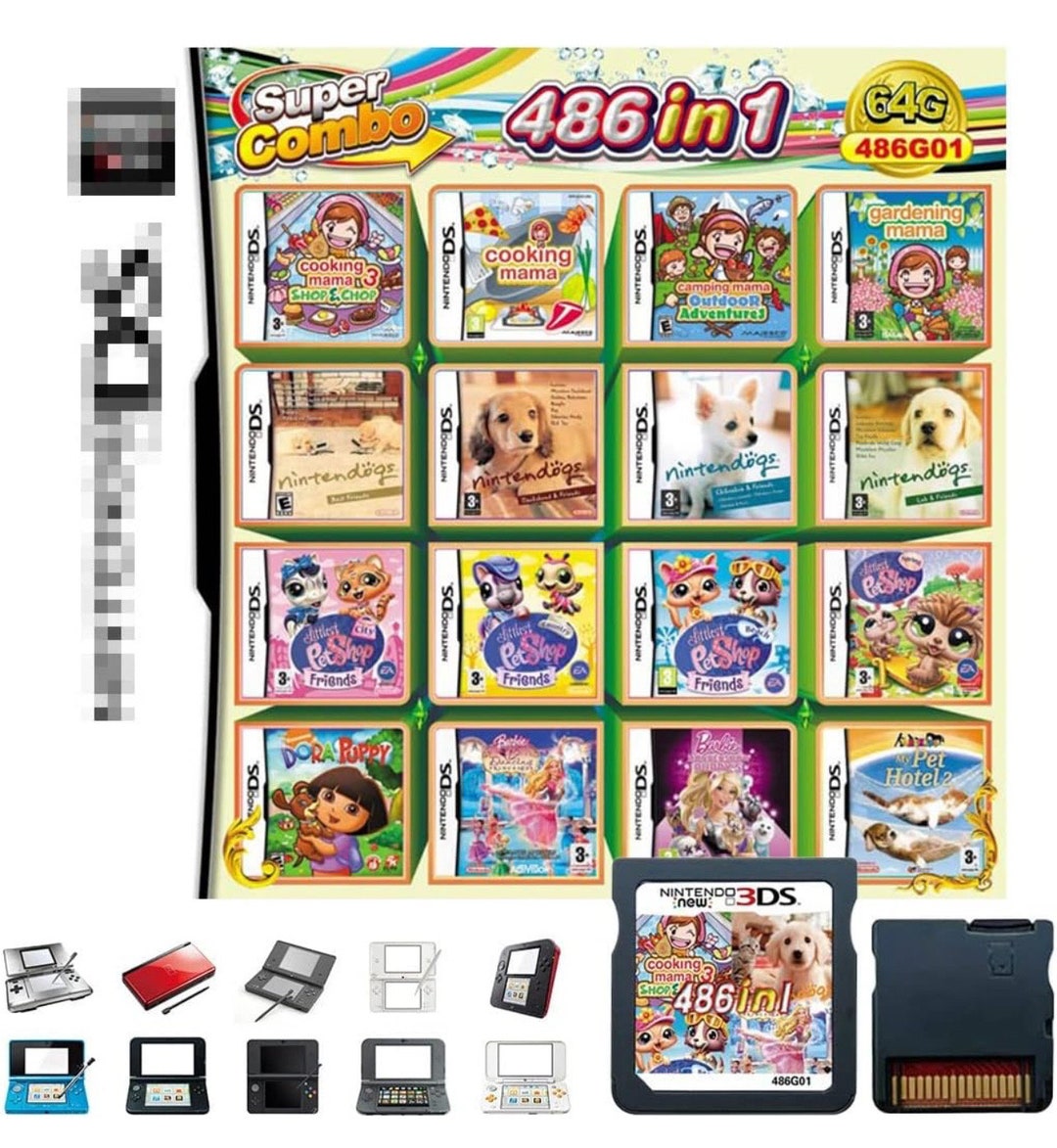 All in One Combo 486 in 1 Super Combo , All in 1 Game Cart, Games NDS DS NDSL Ndsi 3DS 2DS, Us ...