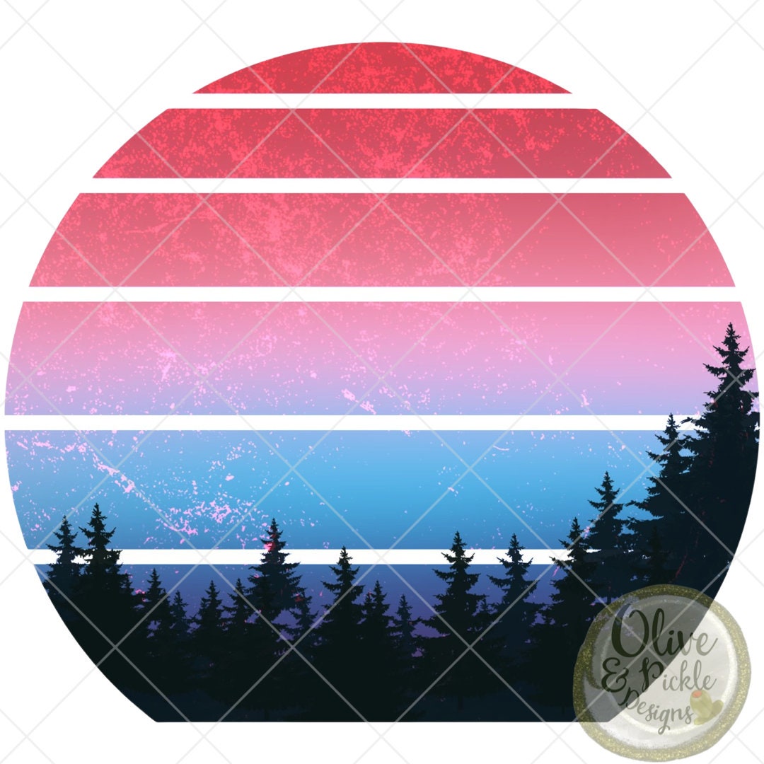 Retro Design//background Image//forest//sublimation Designs ...
