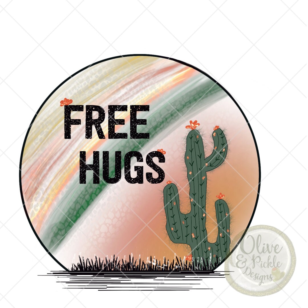 Cactus Png//free Hugs//funny Png//sublimation Designs//transparent ...