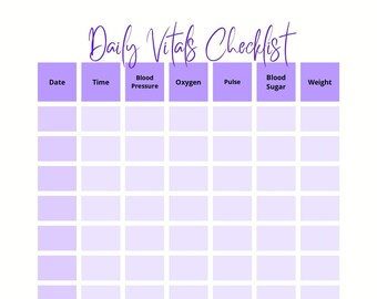 Oxygen Checklist - Etsy