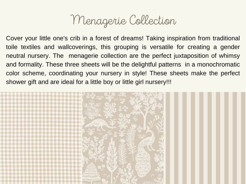 Neutral Cream Crib Sheet Toile Changing Pad Covers Beige Unisex Bedding ...