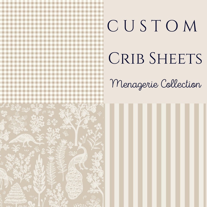 Neutral Cream Crib Sheet Toile Changing Pad Covers Beige Unisex Bedding ...