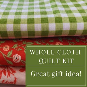 Beginner Whole Cloth Quilt Kit for Baby Shower Gift Nursery Bedding Coral Floral Crib DYI ...