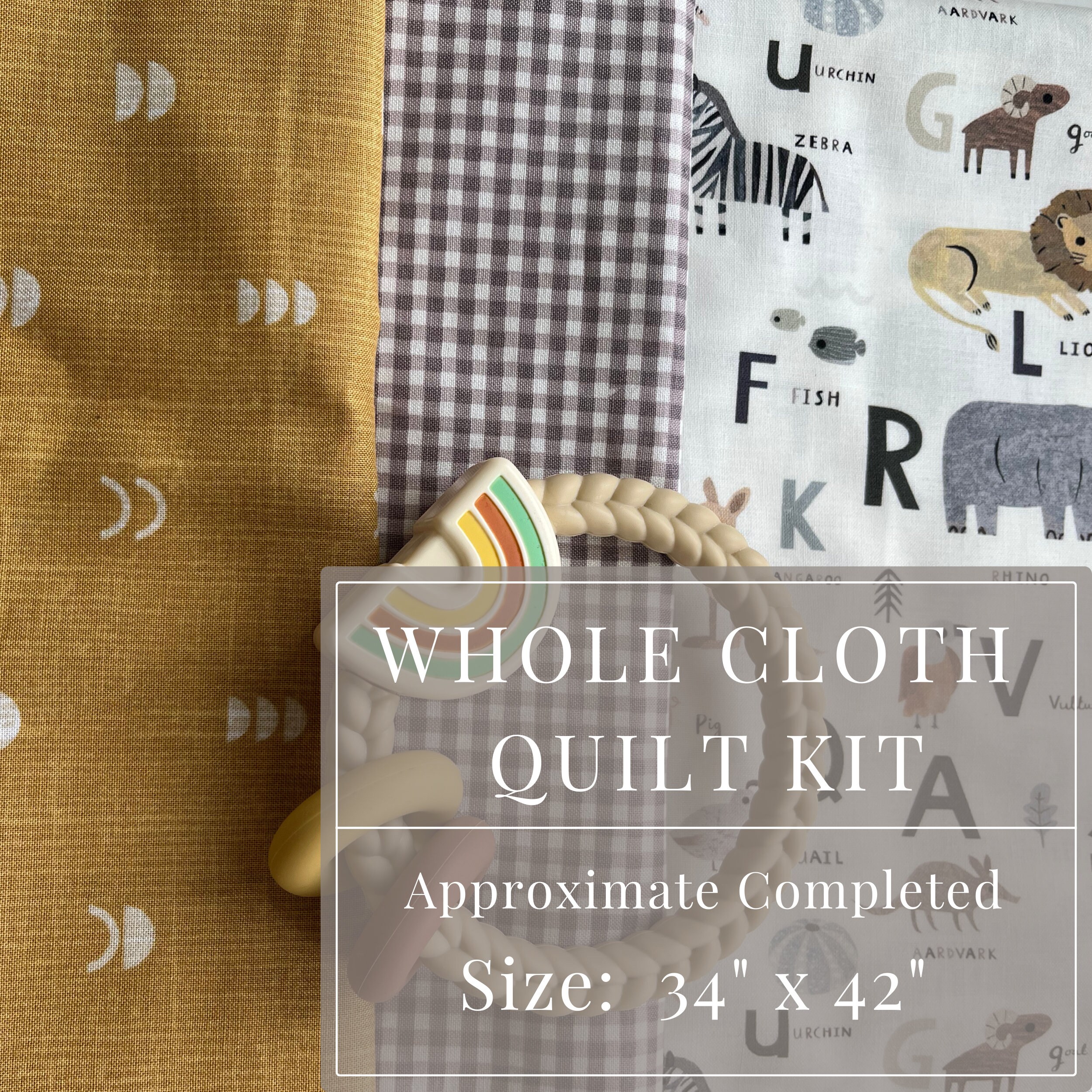 Beginner Quilter Baby Quilt Kit Whole Cloth Quilt Kit for Baby Shower ...