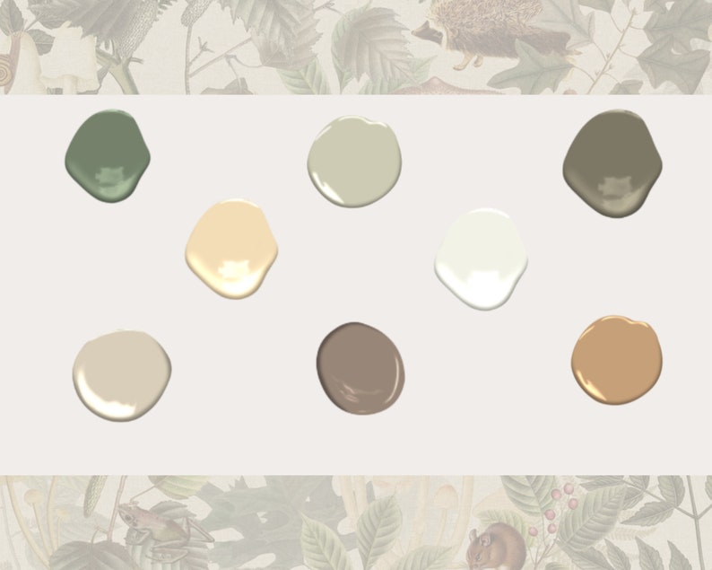 Benjamin Moore Complimentary COTTAGECORE Paint Color Palette - Etsy