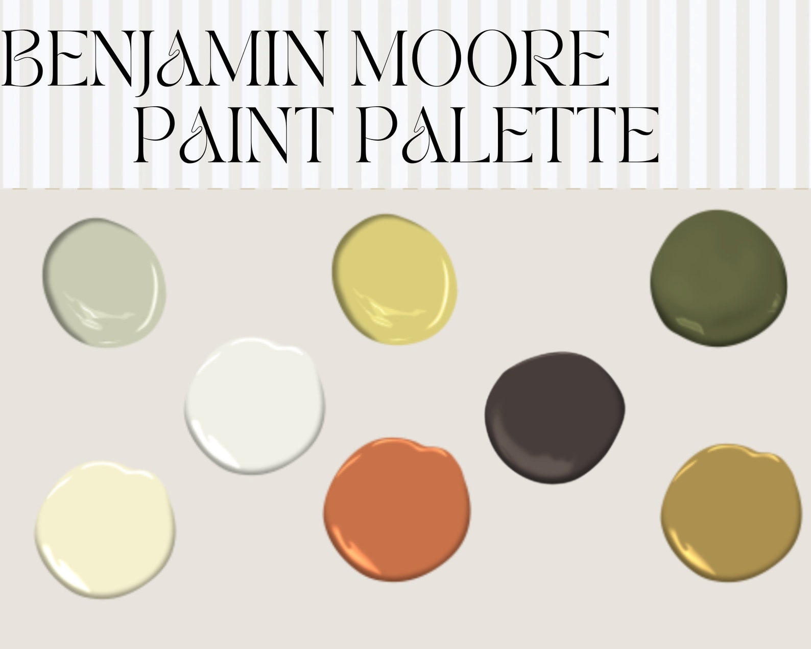 Whole House Paint Palette MCM Neutral Paint Palette Benjamin Moore ...