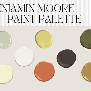 Whole House Paint Palette MCM Neutral Paint Palette Benjamin Moore ...
