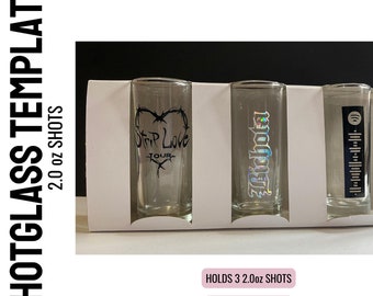 Shot Glass Box Template SVG, Shot Glasses Box Svg, Box for 3 Shot ...