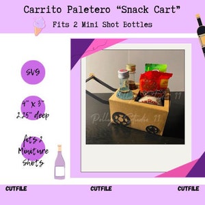Carrito Paletero, Tequila Shot Cart, 3D SVG Cut File, Mexican Party ...