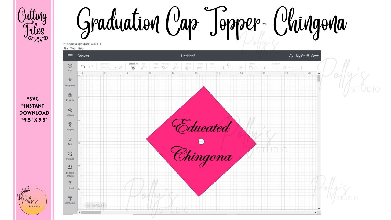 Educated Chingona SVG 6 Different Font Styles Cap Topper - Etsy